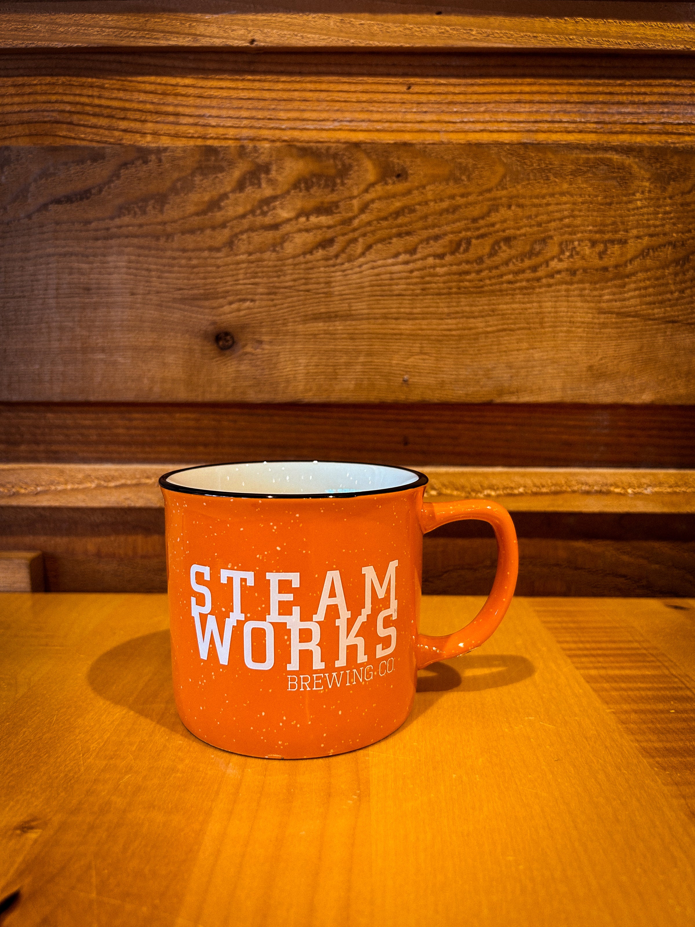 Orange Speckled Ceramic Mug